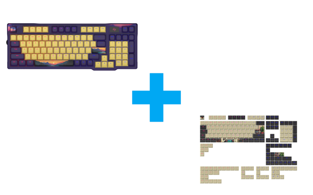Dark Project - 98 Sunset - RGB ANSI + Dark Project - Arcade Keycaps с ...