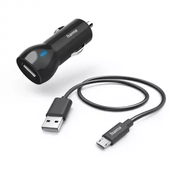 Hama Car Charger with Micro-USB Charging Cable с цена 9.06 EUR - Gplay.bg