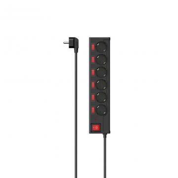 Hama power strip 6-way surge protection с цена 18.54 EUR - Gplay.bg