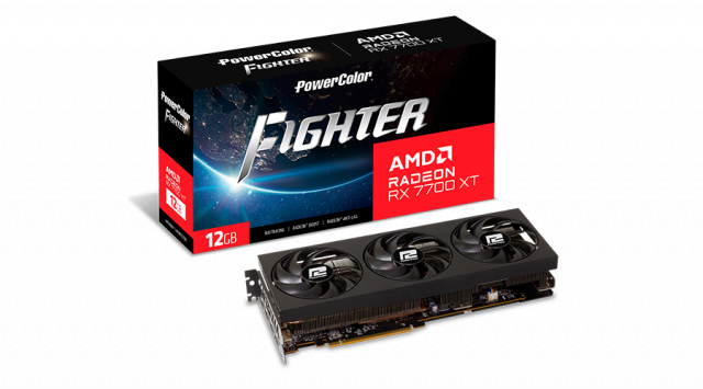 PowerColor Fighter AMD Radeon RX 7700 XT 12G с цена 516.22 EUR - Gplay.bg