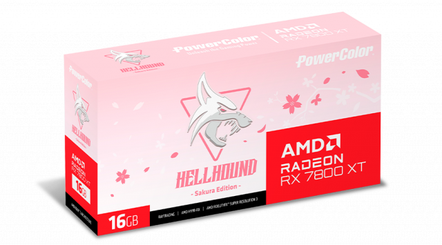 PowerColor Hellhound Sakura AMD Radeon RX 7800 XT 16GB GDDR6 Graphics ...