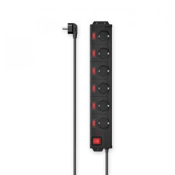 Hama power strip 6-way surge protection с цена 19.70 EUR - Gplay.bg